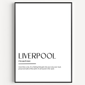 Liverpool Definition Print - Etsy UK