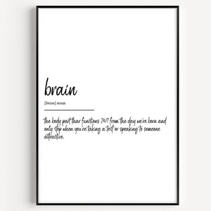 Brain Definition Print Version 2 - Etsy