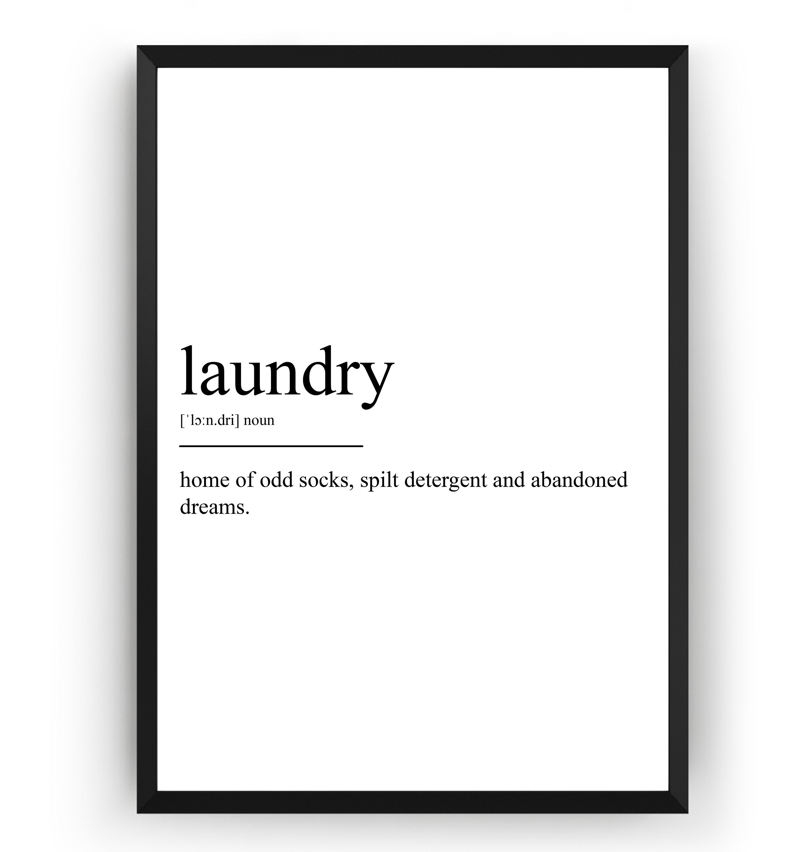 Laundry Definition Print Version 2 - Etsy