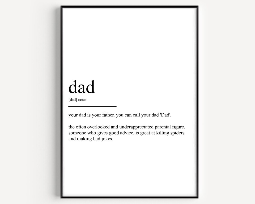 Dad Definition Print - Etsy UK