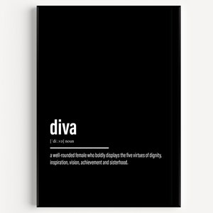 Diva Definition Print - Etsy