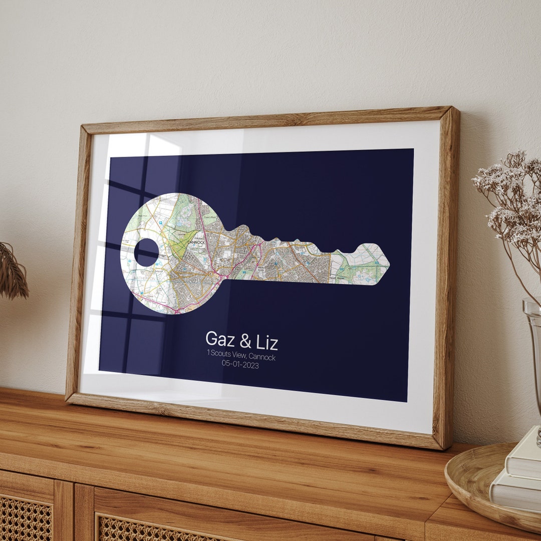 Personalized Key Map Print, Custom Housewarming Gift - Etsy