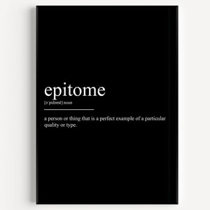 Epitome Definition Print - Etsy