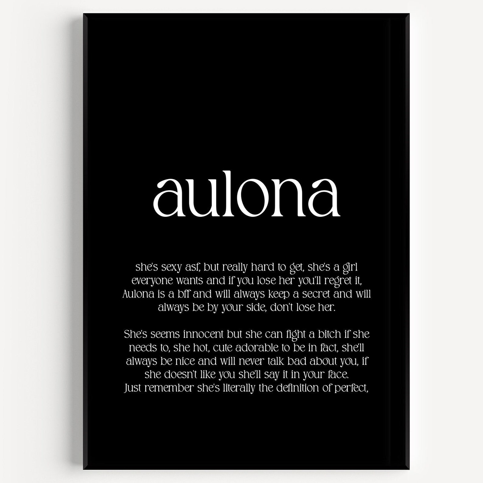 Aulona Definition Print - Etsy