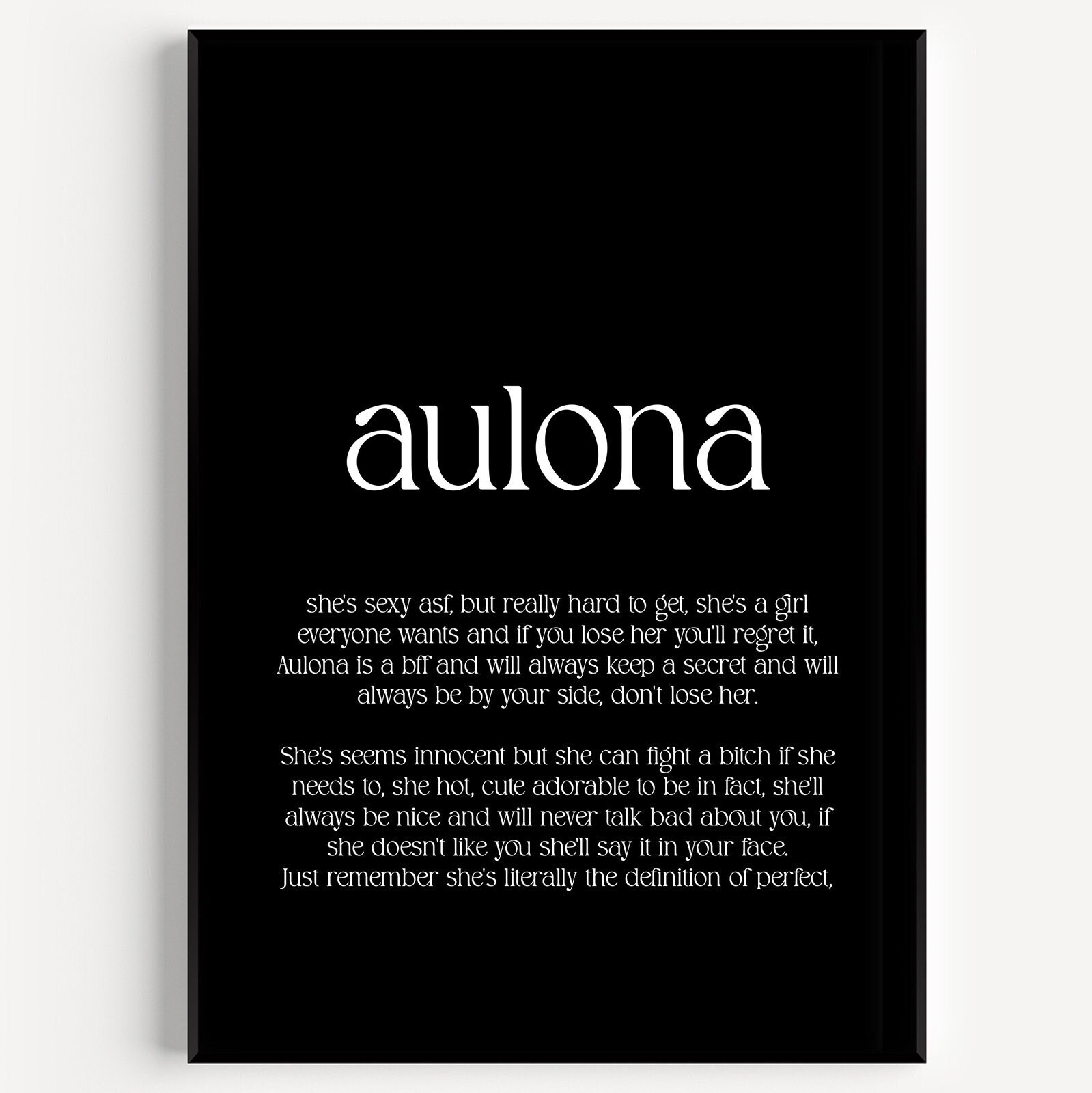 Aulona Definition Print - Etsy