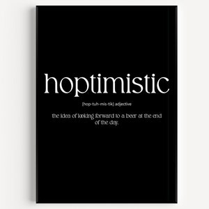 Hoptimistic Definition Print - Version 2 - Etsy