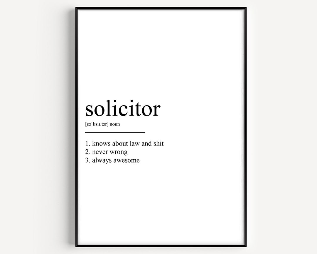 Solicitor Definition Print - Version 2 - Etsy UK