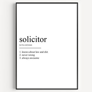 Solicitor Definition Print - Version 2 - Etsy UK