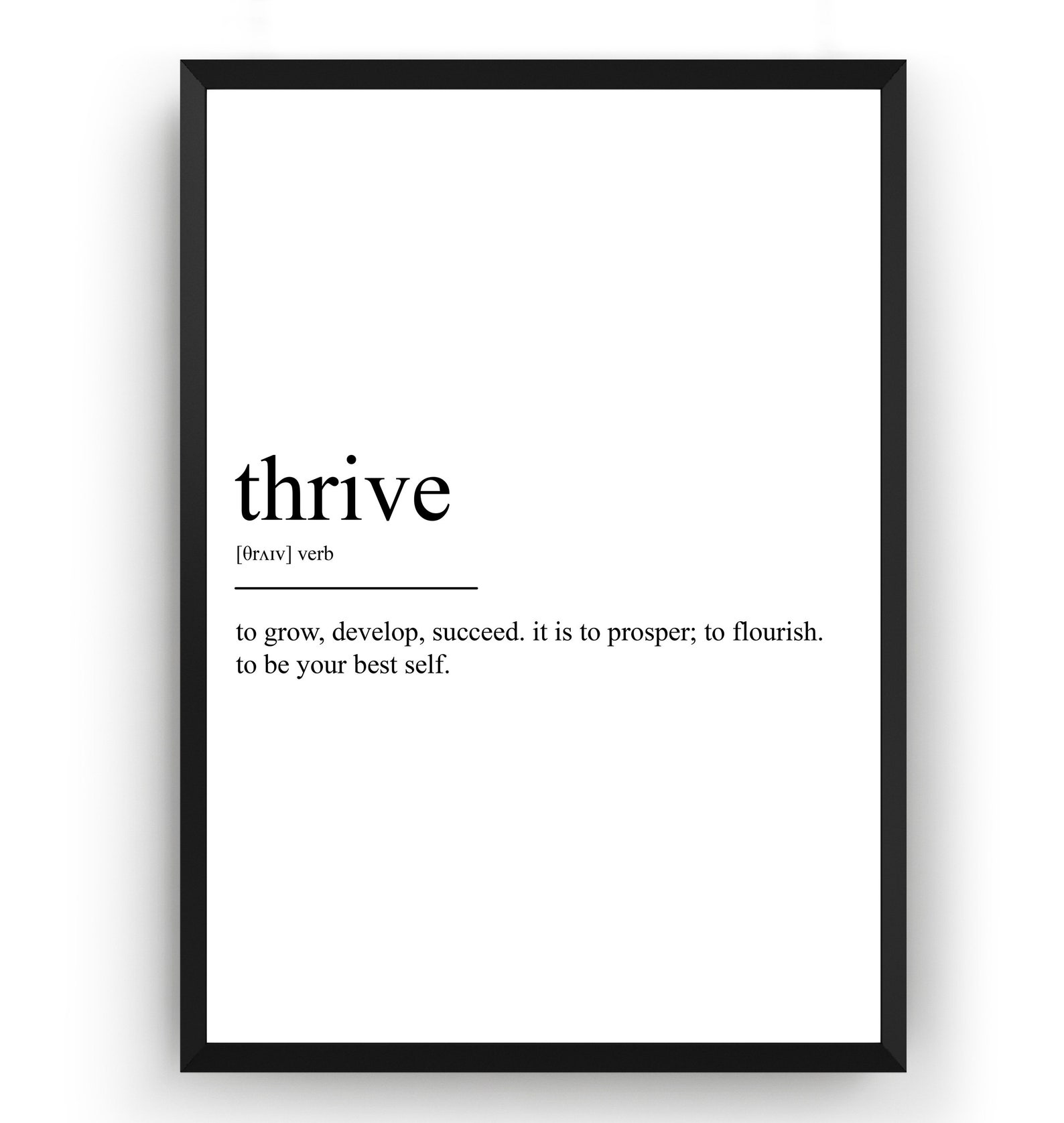 Thrive Definition Print | Etsy UK