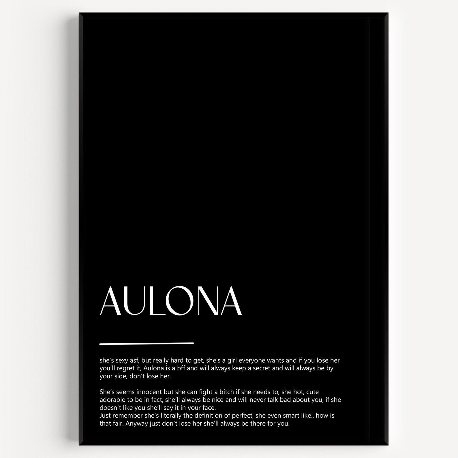 Aulona Definition Print - Etsy