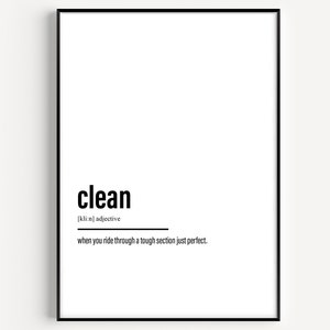 Clean Definition Print - Etsy