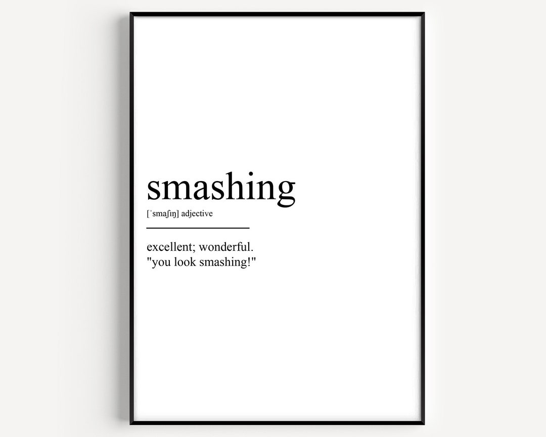 Smashing Definition Print - Etsy