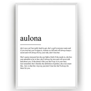 Aulona Definition Print - Etsy