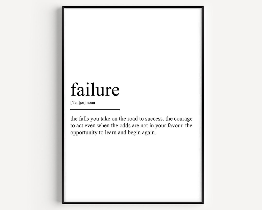 Failure Definition Print - Etsy