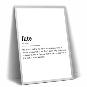 Fate Definition Print | Etsy