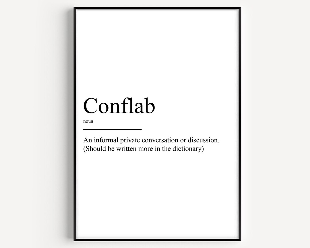 Conflab Definition Print - Etsy