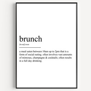 Brunch Definition Print - Etsy