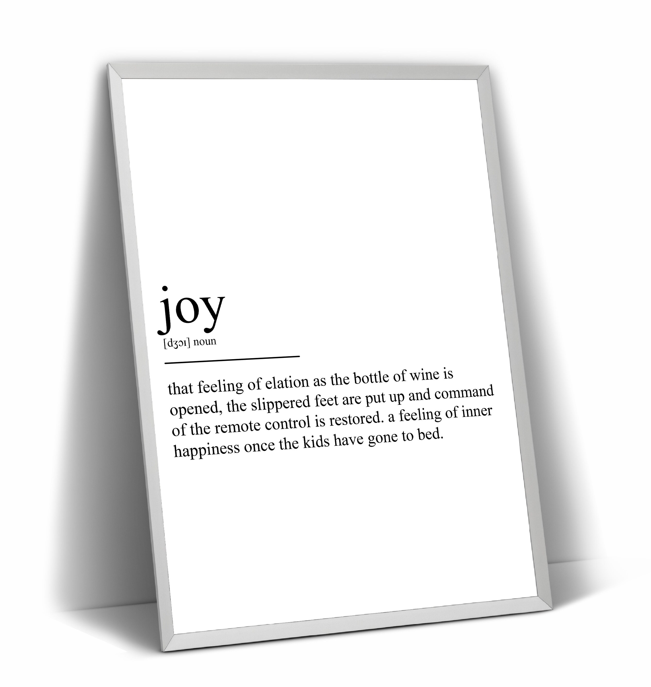 Joy Definition Print Version 2 | Etsy