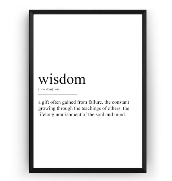 Wisdom Definition Print - Etsy