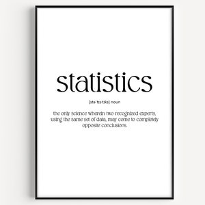 Statistics Definition Print - Etsy