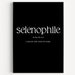 Selenophile Definition Print - Etsy