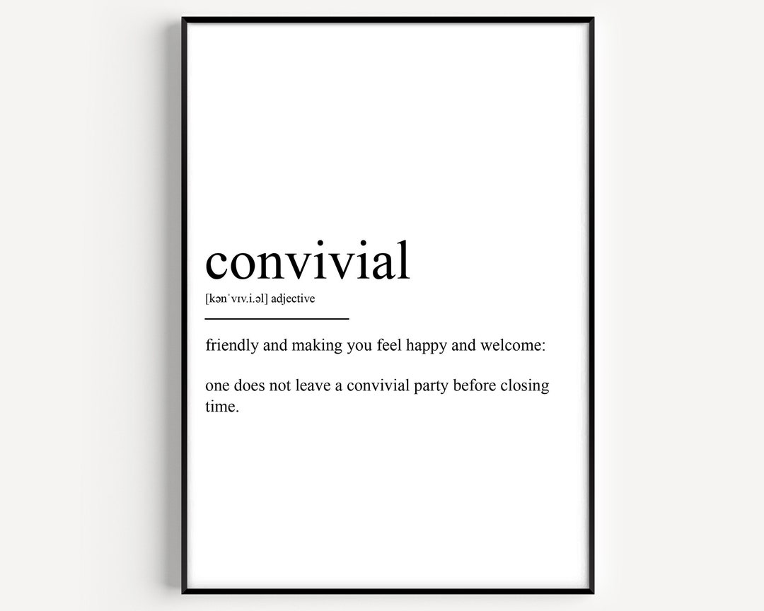 Convivial Definition Print - Version 2 - Etsy