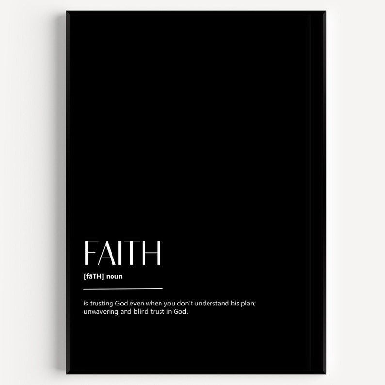 Faith Definition Print - Etsy