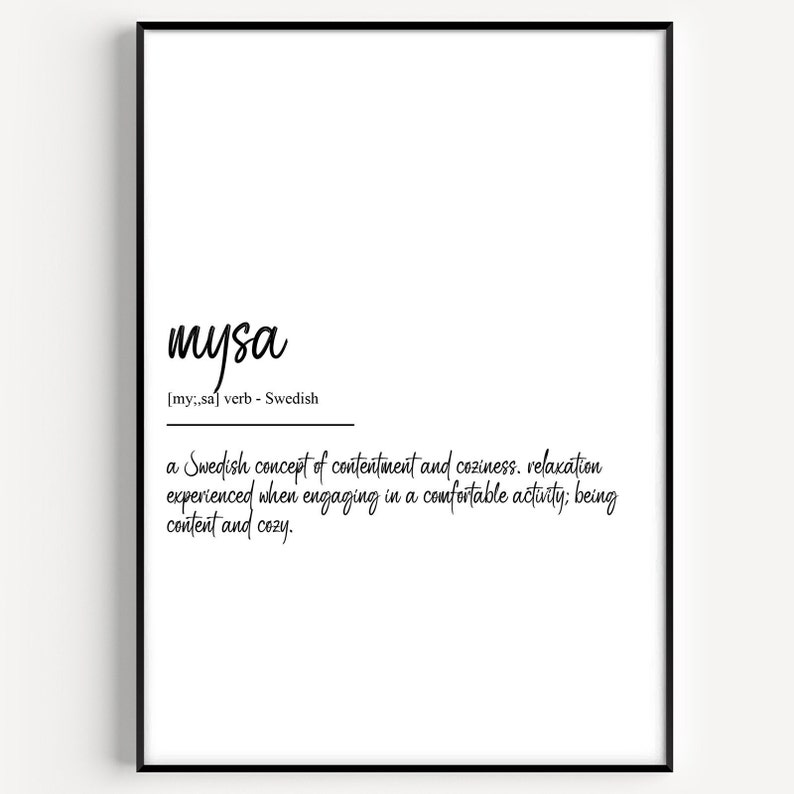 Mysa Definition Print - Etsy