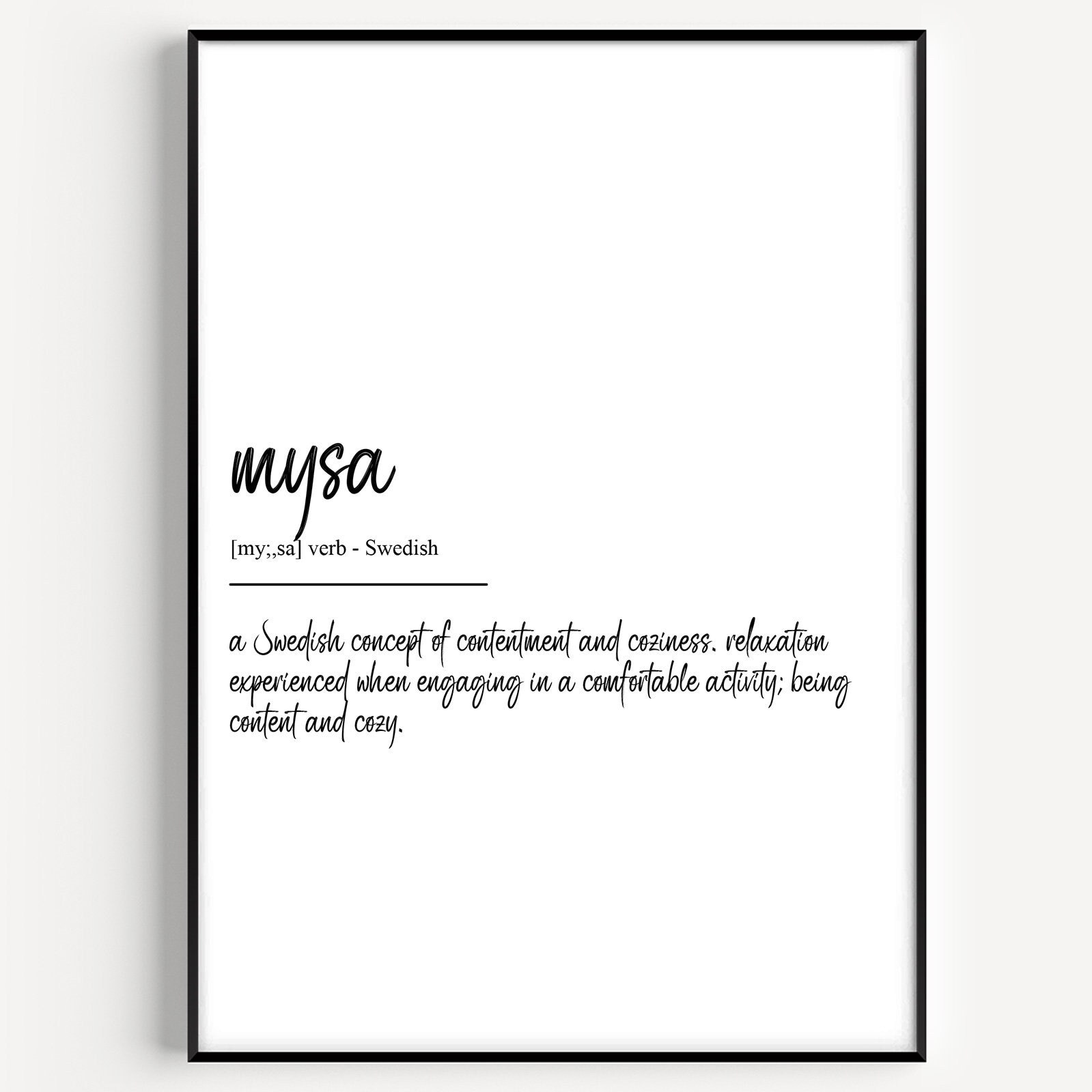 Mysa Definition Print - Etsy