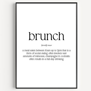 Brunch Definition Print - Etsy