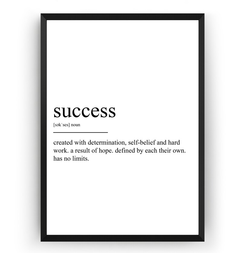 Success Definition Print | Etsy