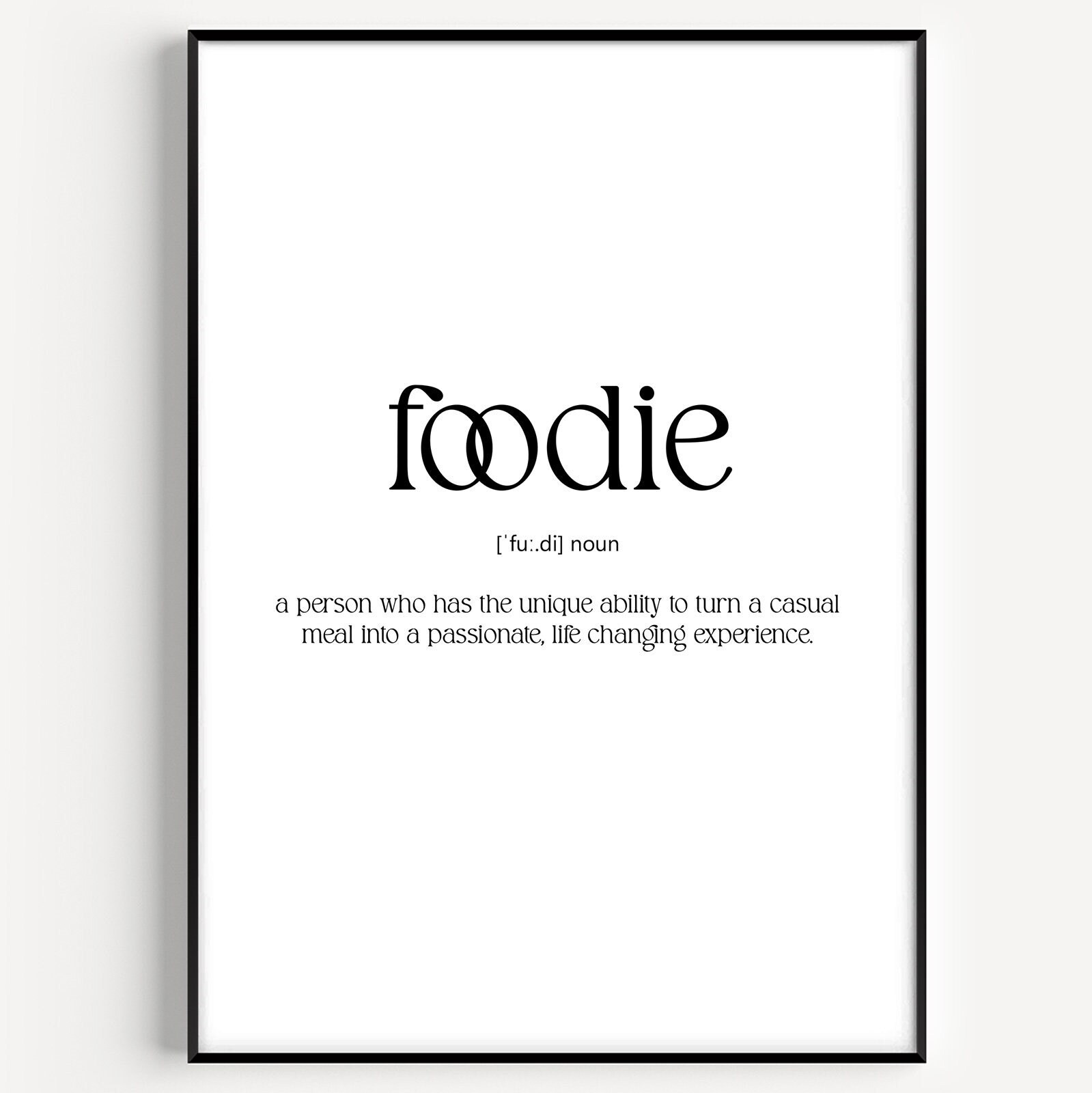 Foodie Definition Print - Etsy UK