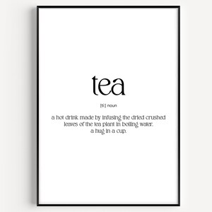 Tea Definition Print - Etsy UK