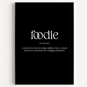 Foodie Definition Print - Etsy UK