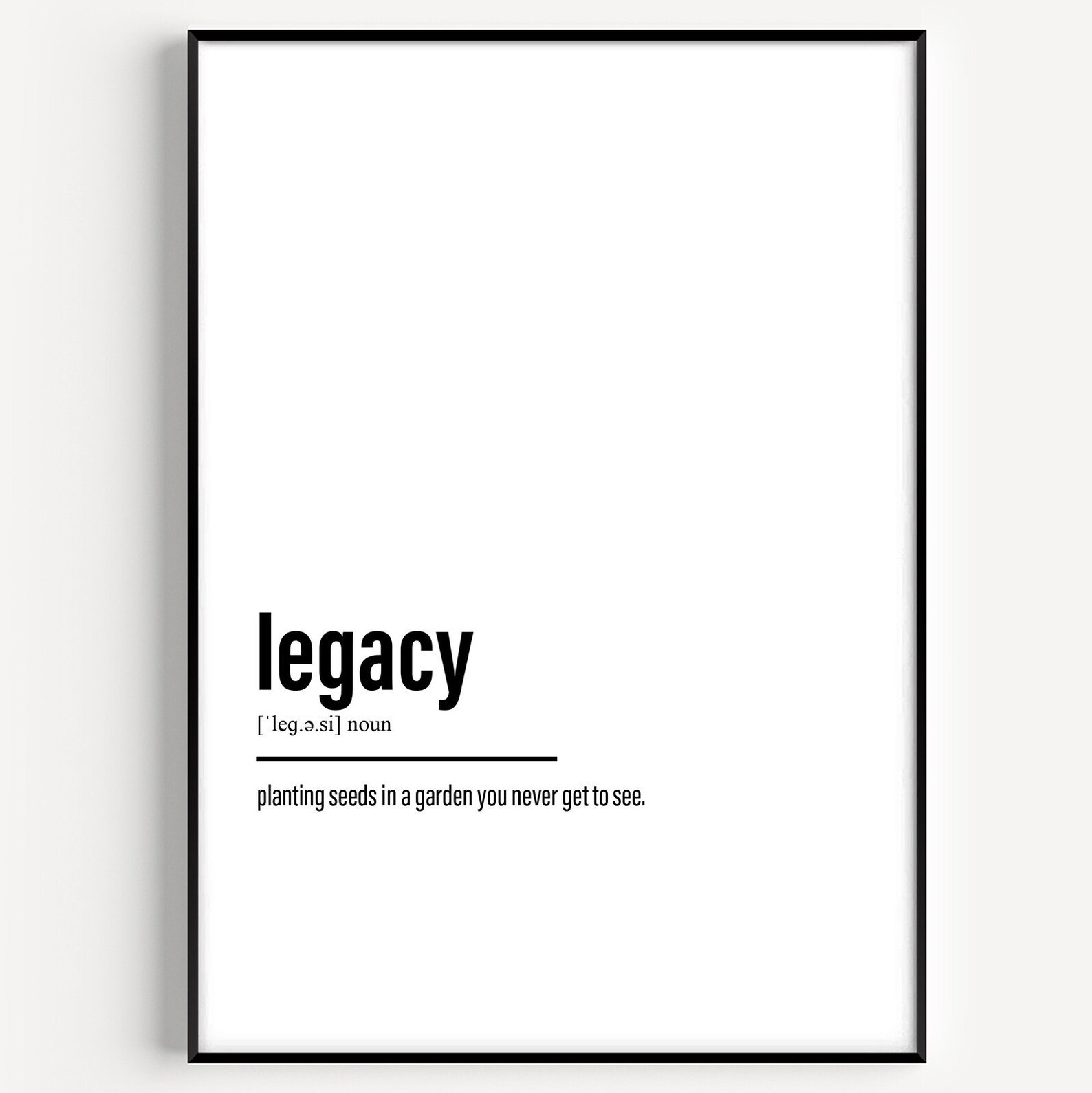 Legacy Definition Print - Etsy