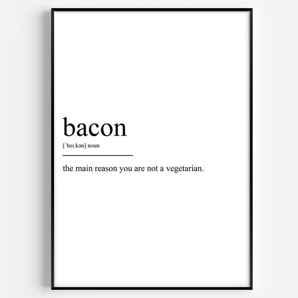 Bacon Print - Etsy