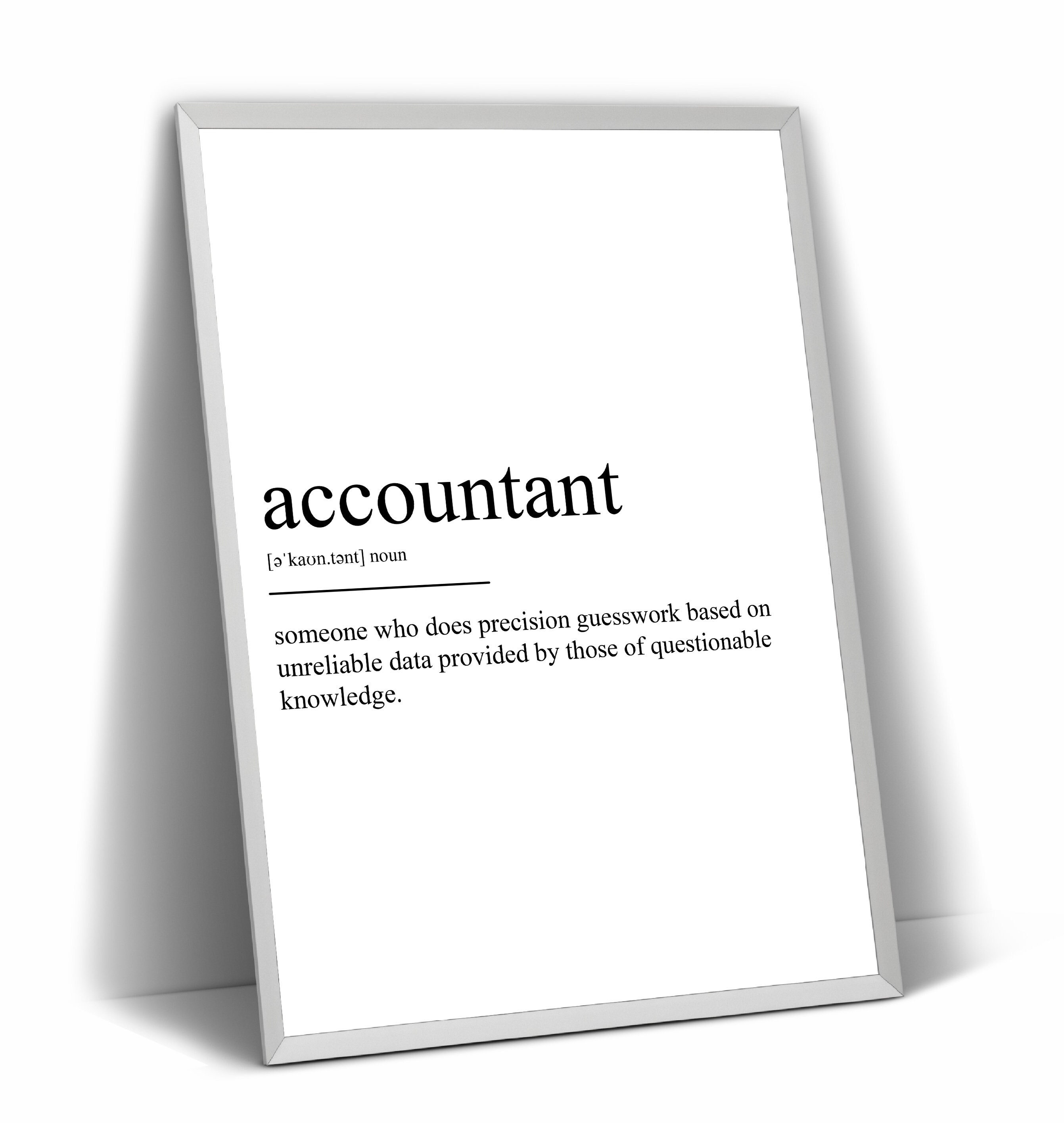 Accountant Definition Print - Etsy UK