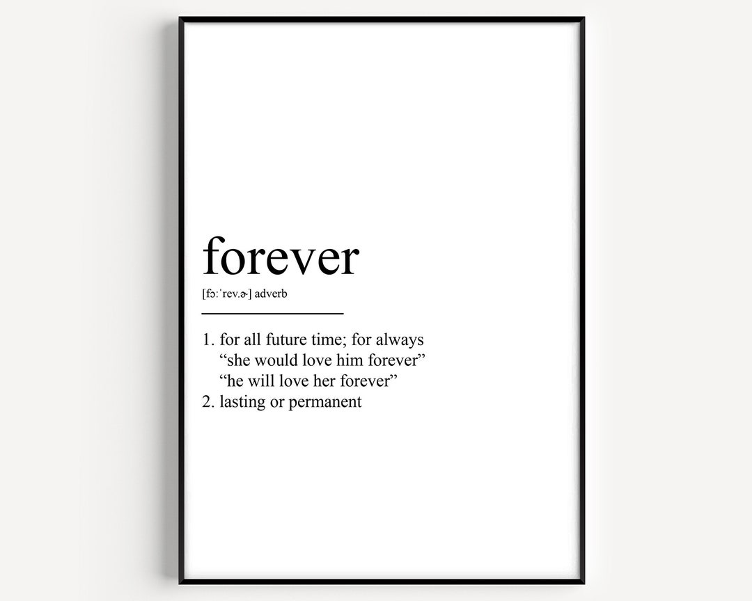 Forever Definition Print - Etsy
