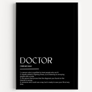 Doctor Definition Print - Version 2 - Etsy UK