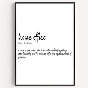 Home Office Definition Print - Etsy UK