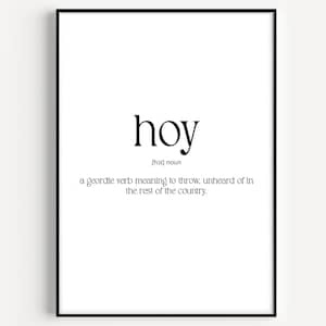 Hoy Definition Print - Etsy