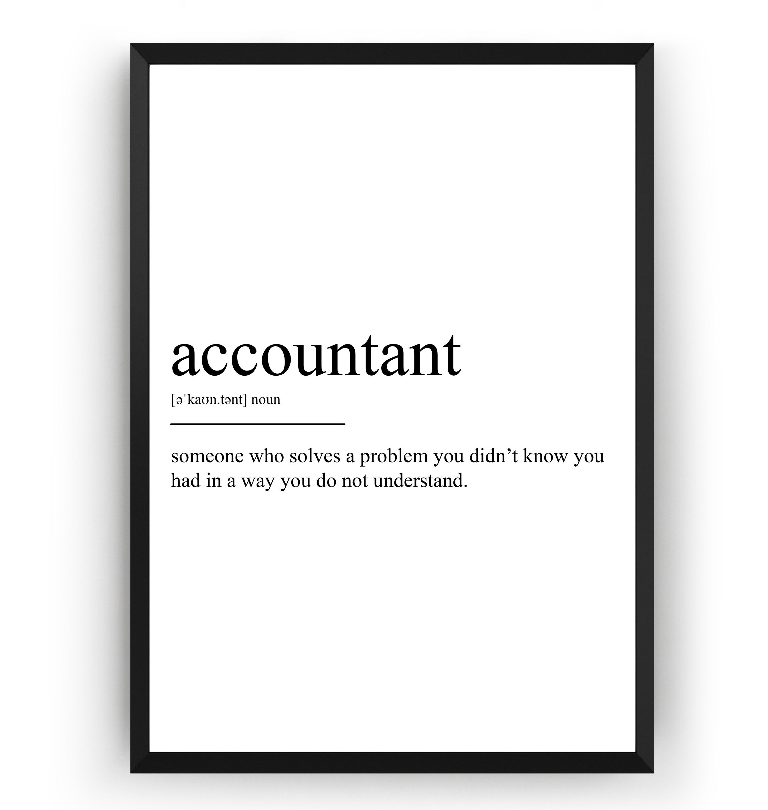 Accountant Definition Print Version 2 - Etsy