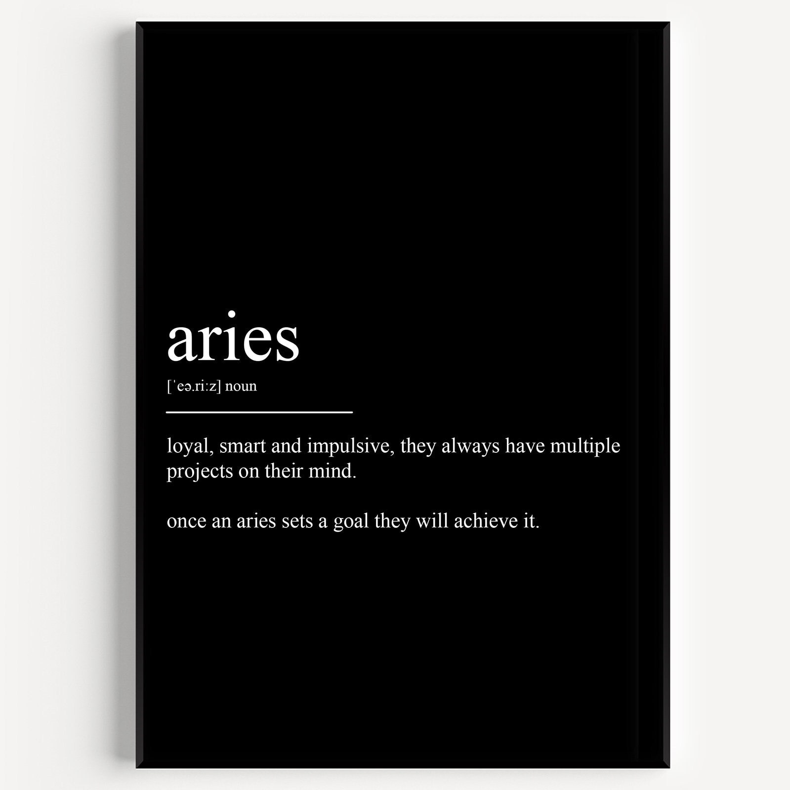 Aries Definition Print - Etsy