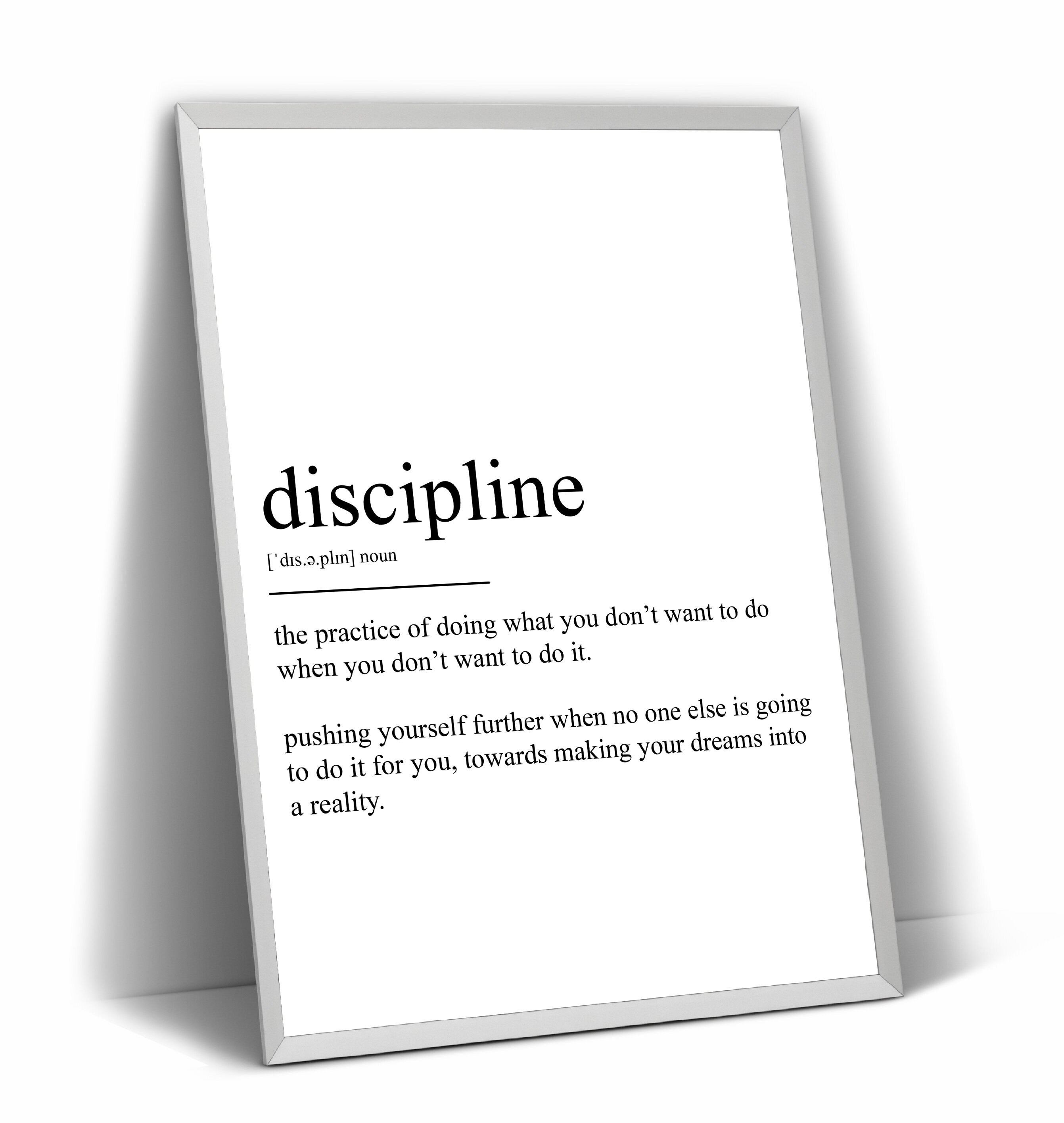Discipline Definition Print - Etsy
