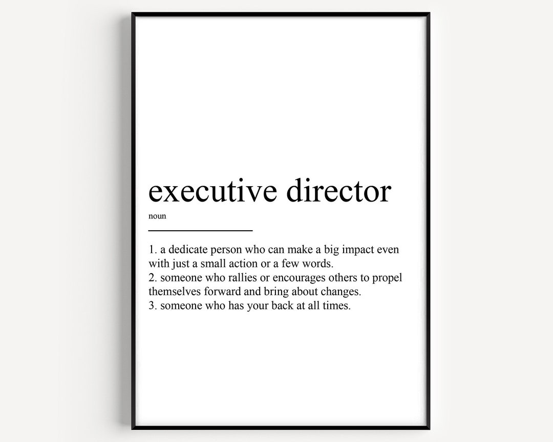 Executive Director Definition Print - Etsy