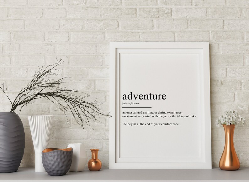Adventure Definition Print - Etsy