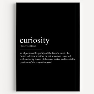 Curiosity Definition Print - Etsy