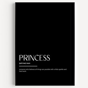 Princess Definition Print - Etsy
