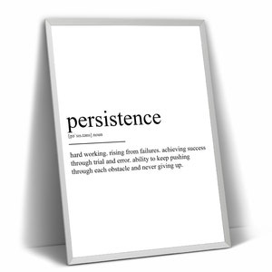 Persistence Definition Print | Etsy