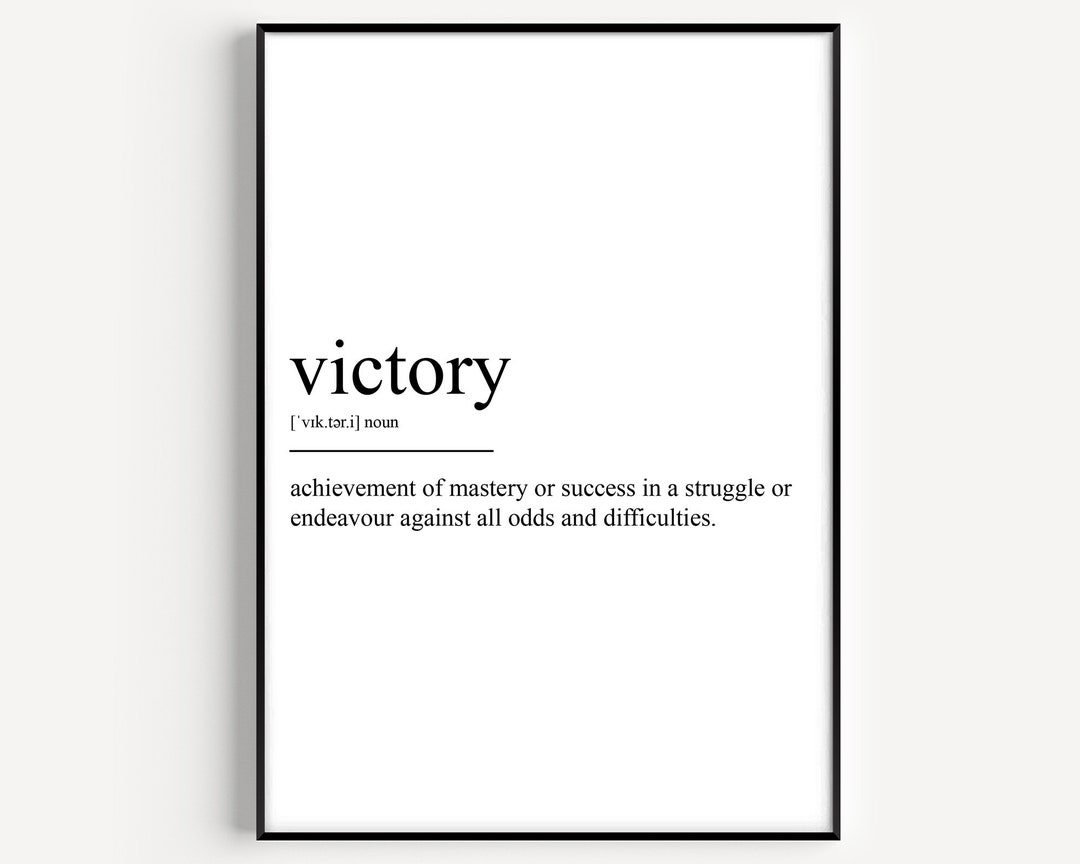 Victory Definition Print - Etsy